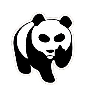 MAKTEM Panda Vinyl Sticker Black and White JDM Trendy Cartoon Sticker for car, Kawaii Custom Panda with Sarcasm Prank Adult Humor Car Accesories, 6 x 6 inch