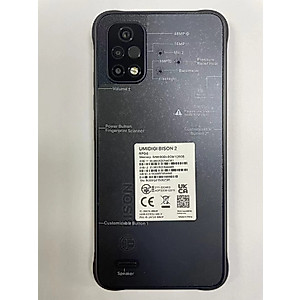 UMIDIGI Bison 2 Rugged Smartphones Unlocked,6GB+128GB Android 12 IP68/IP69K Waterproof Shockproof Phone 6150mAh Battery with 6.5" Large Full Screen Smartphone 48MP Main Camera 4G Cell Phone - Black