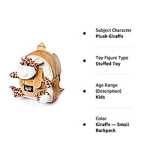 Naturally KIDS Giraffe Backpack, Giraffe Toy for Toddler, Giraffe Stuffed Animal, Giraffe Gifts