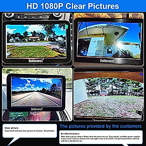 DoHonest Wireless Backup Camera for Trucks Car Pickup Camper Van with 7 Inch Monitor System, HD 1080P Bluetooth Backup Camera 2.4G Stable Digital Signals, Support Add Second RV Rear View Camera-V29
