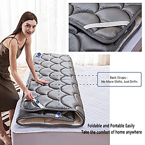 UMN Mattress Topper Queen Size - Soft Foldable Memory Foam Mattress Pad - 2 Inch Thin Cooling Breathable Mattress Protector for Back Pain Pressure Relief