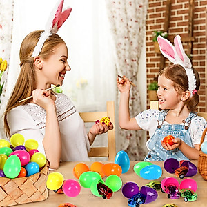 200 Pcs Filled Easter Eggs with Mini Pull Back Cars Include 100 Pcs Mini Pull Back Cars and 100 Pcs Colorful Easter Egg Cars Toy Vehicles for Easter Basket Stuffers Easter Eggs Hunt and Party Favors