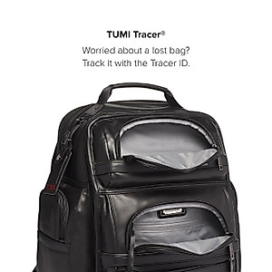 TUMI - Alpha 3 Leather Brief Pack - 15 Inch Computer Backpack for Men and Women - Black