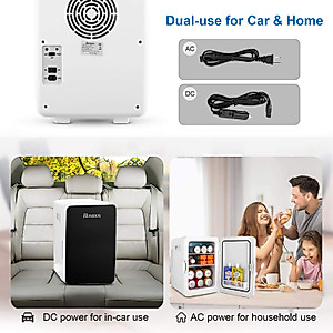 Mini Fridge 20Liter Portable AC/DC Powered Cooler Warmer, Compact Refrigerator for Home, Office, Dorm, Car, Great for Skincare & Cosmetics