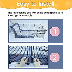 CHEGRON Guinea Pig Cage Liner Waterproof Oxford Bottom Pet Bedding for Rabbit Chinchilla Hedgehog Ferret Small Animals Cage C&C Playpen Accessories, 48x24 inch Grey