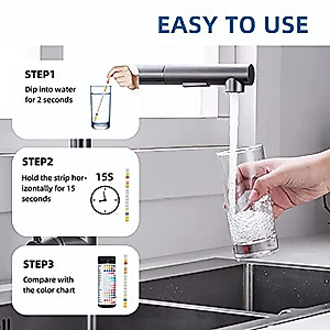 16 in 1 Water Testing Kits for Drinking Water, 100 PCS Drinking Water Test Kit, Tap and Well Water Test Strips with Hardness, pH, Mercury, Lead, Iron, Chromium/Cr and More