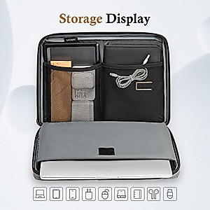 Bagasin Laptop Sleeve Case, 15 15.6 16 inch TSA Laptop Sleeve Water Resistant with 4-Layer Protection, Computer Carrying Bag Compatible with MacBook, HP, Dell, Lenovo, Asus Notebook