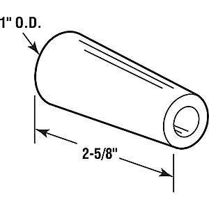 Prime-Line MP1569 Sliding Glass Door Bumper, 2-5/8 inches, Heavy Duty Rubber, Black in Color, 2 Piece