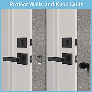 RealPlus Door Stopper Cylindrical Floor Mount Door Stop Stainless Steel 2 inch, Pack of 6