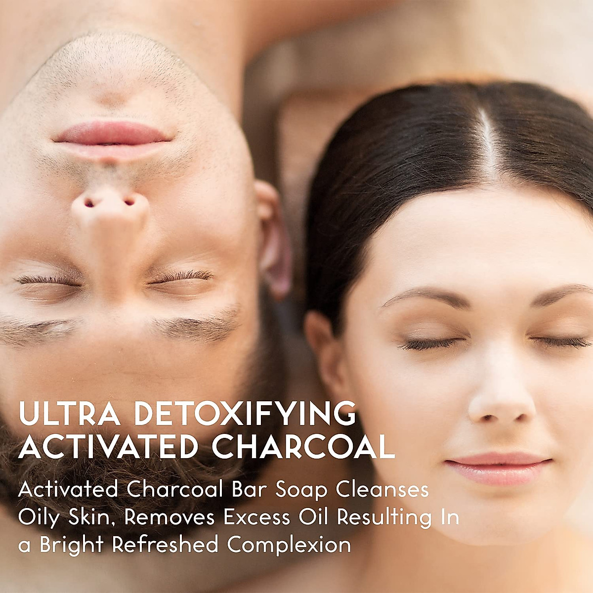 O NATURALS 3 Pack Activated Charcoal Soap Black Bar Soap with Peppermint Oil Detoxifying Body Wash Soap Bar & Face Soap Vegan Men Soap with Shea Butter 100% Natural Soap for Men & Women Soap Bar, 4oz