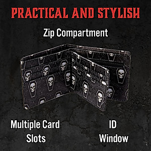 Nemesis Now James Ryman You're Next Grim Reaper Wallet, Gothic Skeleton Design