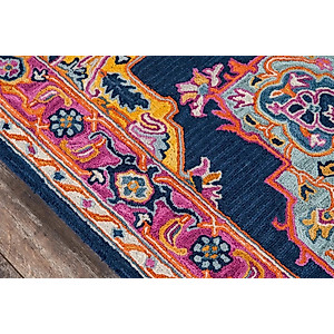 Momeni Ibiza Wool Area Rug, 8' X 10', Navy
