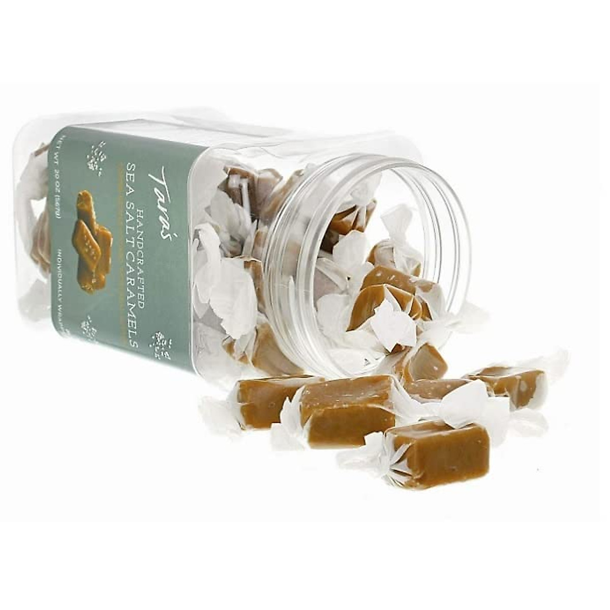 Tara's All Natural Handcrafted Gourmet Sea Salt Caramel: Small Batch, Kettle Cooked, Creamy & Individually Wrapped - 20 Ounce