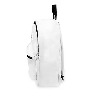 Everest Luggage Basic Backpack, White, Medium