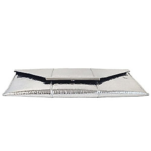JNB Crushed Metallic Clutch, Silver