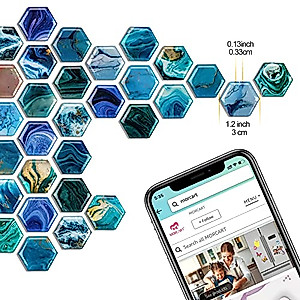 MORCART 30PCS Hexagon Magnets Fridge, Cute Magnets for Locker, Refrigerator, Whiteboard, Cabinet, Office, Kitchen, Blackboard Decorative Bronzing Art Gift for Adult