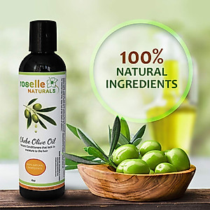 Roselle Naturals Chebe Oil for Hair Growth Made in USA - Chebe Olive Oil Chebe Powder Hair Oils for Hair Growth, Chebe Hair Oil, Chebe Hair Growth Oil, Chebe Leave In Conditioner for Strong Hair, 4 oz