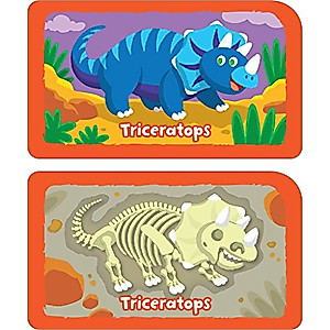 School Zone - Dino Dig Card Game - Ages 4+, Preschool to Kindergarten, Dinosaurs, Dinosaur Names, Counting, Matching, Vocabulary, and More (School Zone Game Card Series)