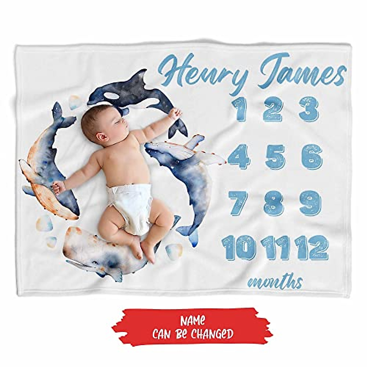 Personalized Whale Baby Blanket,Whale Blanket,Baby Blanket Whale,Baby Whale Security Blanket,Baby Whale Theme,MIlestone Whale Blanket For Kids,Swaddle Blanket Whale,Baby Boy Whale, Baby Blanket Ocean