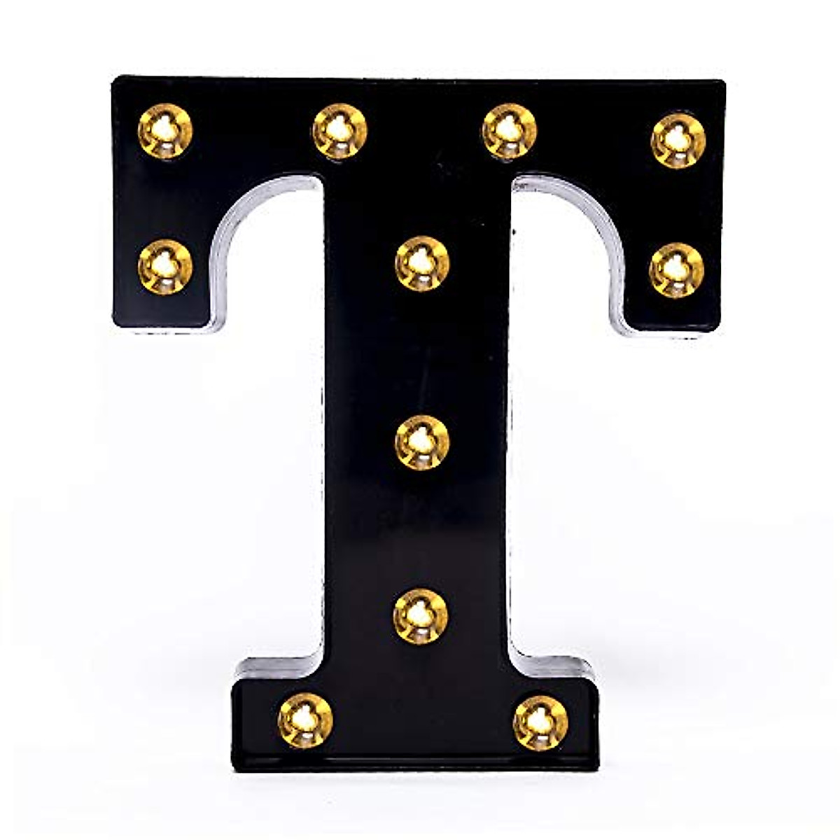 Foaky Black LED Marquee Number Lights Sign Light Up Marquee Number Lights Sign for Night Light Wedding Birthday Party Battery Powered Christmas Lamp Home Bar Decoration