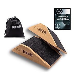 Squat Wedge Block (Pair),Slant Board For Squats w/Carry Bag,Lightweight, Portable Anti-Slip Heel Elevated Squat Wedges And Calf Raise Gym Accessories