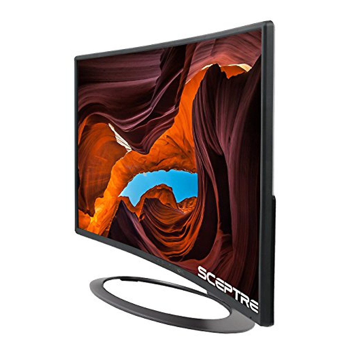 Sceptre 27" Curved 75Hz LED Monitor C278W-1920R Full HD 1080P HDMI DisplayPort VGA Speakers, Ultra Thin Metal Black, 1800R immersive curvature, 2018,Metallic Black