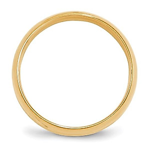 Comfort Fit 14K Yellow Gold 2mm 3mm 4mm 5mm 6mm 7mm 8mm Men's Women's Wedding Band Ring Sizes Thumb Midi Stacking Cigar Band (7, 2)