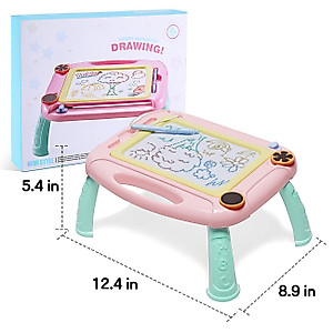 Matesy Toddler Toys for 1-2 Year Old Girls Gifts, Magnetic Drawing Board for Kids Girls Age 1 2 3 Year Old Girl Birthday Gifts, Doodle Board Drawing Pad for Toddler Girls Toys Age 1-2-4