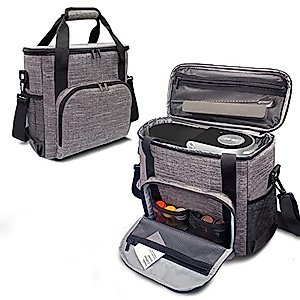 CHELVVG Coffee Maker Travel Carrying Bag Compatible with Keurig K-Mini or K-Mini Plus, Single Serve Coffee Brewer Waterproof Portable Storage Bag with Extra Pockets (Bag Only)