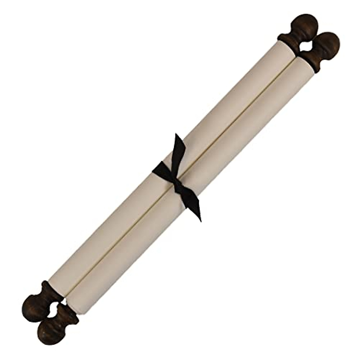 Blank Scroll 9x72" with wooden spindles-Oak, Black Walnut, Gold, Silver, Black
