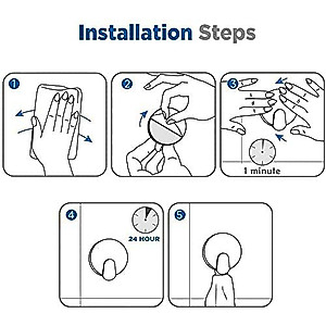 DELITON Adhesive Hooks - 4 Pack Towel/Coat Hooks Wall Hooks Stick on Bathroom or Kitchen (Matte Black, Stainless Steel)