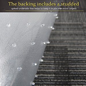 Sillamate 2 Pack 36'' x 48'' Office Chair Mat for Carpeted Floors, Flat Packed, Easy Lay Flat, Heavy Duty Floor Mat,Eco-Friendly Series Studded Carpet Desk Chair Mats