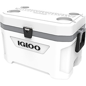 IGLOO Marine Ultra Cool Box, White/Grey, 51 Liter, 49350