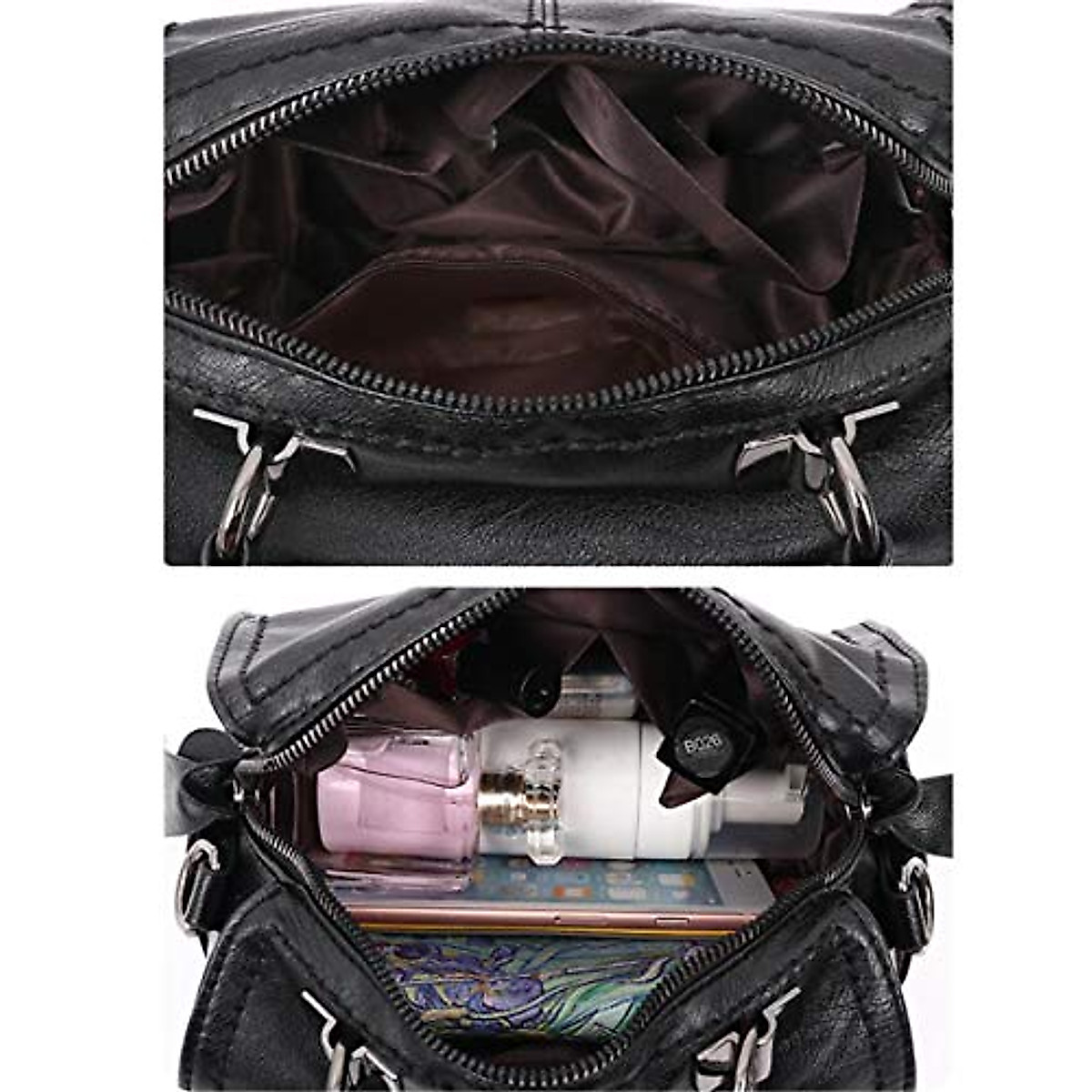 YAQUNICER Elegant PU Leather Handbags And Purses for Women With Bow Decoration Hobo Crossbody Messenger Bag