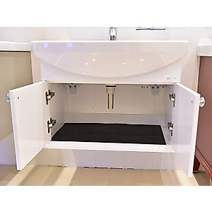 Under The Sink Mat for Cabinet,Drawer,Kitchen Tray Drip,Cabinet Liner,Absorbent Fabric Layer,Anti-Slip Waterproof Layer,Reusable,Washable (36inches X 24inches)