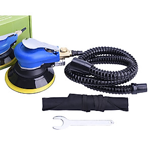 ZHONG AN 5" Professional Orbital Sander, Dual Action Palm Sander for Auto Body Work, Hook and Loop Vacuum System