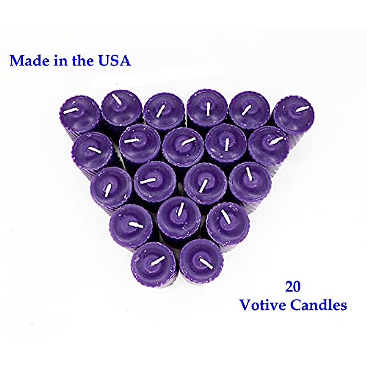 Purple Plumeria Scented Votive Candles - 15 Hour Long Burn Time - Textured Finish - Box of 20