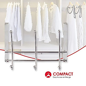 Home Basics Over The Door Hook, Steel Heavy Duty Door Hanger for Coats Robes Hats Clothes Towels, Hanging Towel Rack Organizer, Chrome