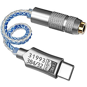 Girftu USB C to 3.5mm Adapter CX31993 Earbuds CX-PRO DAC Headphone Amp with 3.5mm Output SNR128dB PCM 32b/384kHz for Android Windows Phone Call and Line Control