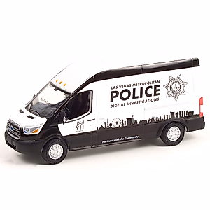 Greenlight 53040-E Route Runners Series 4 - 2019 Transit LWB High Roof - Las Vegas Metropolitan Police Digital Investigations 1/64 Scale