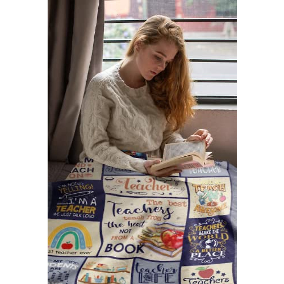 POQUSH Teacher Gifts,Teacher Appreciation Gifts for Women/Men,Best Teacher Gifts for Women,Gifts for Teachers,Teacher Appreciation Gifts, Gifts for Teachers Women,Funny Teacher Gifts Blanket 60X50in