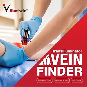 Illumivein Premium Vein Finder Light & Sanitary Covers (50 Count) Quick IV Access Tools for Nurses, Paramedics, Phlebotomy, EMS, EMT Transilluminator