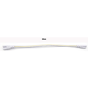Traovien T5 T8 LED Lamp Connecting Wire Ceiling Lights Daylight LED Integrated Tube Cable Linkable Cords for LED Tube Lamp Holder Socket Fittings with Cables (30cm 2-Pack 3Pin F/F)