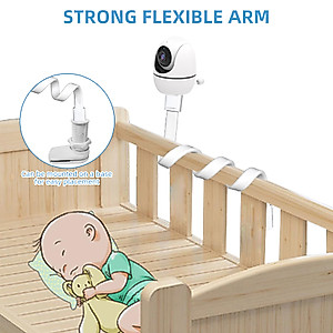 Baby Monitor Mount, 1/4 Threaded Holes Universal Baby Monitor Wall Mount, Flexible Clip Clamp Mount/Long Gooseneck Arm Baby Monitor Stand, No Tools Versatile Twist Holder (Clip Mount)