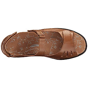 Drew Women's Tide Hook and Loop Sandal,Cognac Leather,US 11 WW