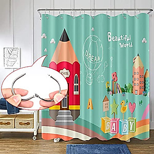 EVOOKA Shower Curtain Hooks Rings,24 Pcs Rustproof Metal Shower Hooks for Shower Curtain,Glide Smoothly Oval Shower Rings for Curtain,Shower Curtain Rings for Bathroom Shower Rod（Silver）