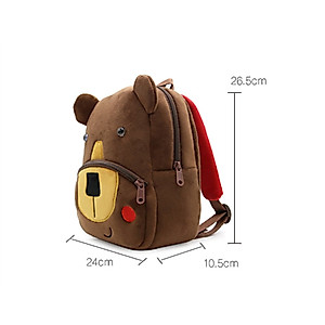 Children Toddler Preschool Backpack Plush Animal Cartoon Backpack Baby Kids School Satchel Travel Lunch Bags Bear
