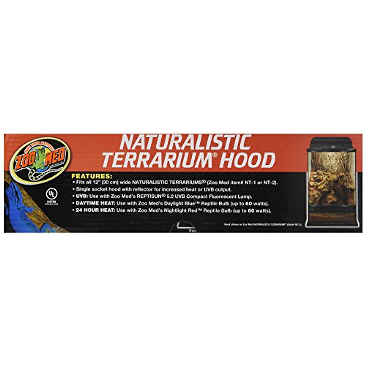 Zoo Med Naturalistic Terrarium Hood, 12-Inch