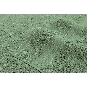 American Veteran Towel, 100% Cotton Turkish 6 Piece Towel Set, Luxury Towels Set of 6 for Bathroom Essentials, 2 Bath Towel 2 Hand Towel 2 Washcloth, Sage Green