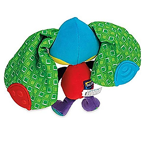 Nuby Teether Tugz Plush Silicone Teething Toy - BPA-Free Baby Teething Toy - 3+ Months - Rabbit